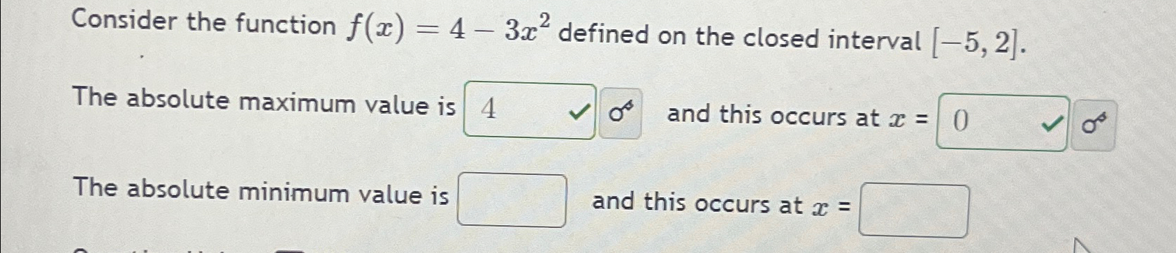 Solved Consider the function f(x)=4-3x2 ﻿defined on the | Chegg.com