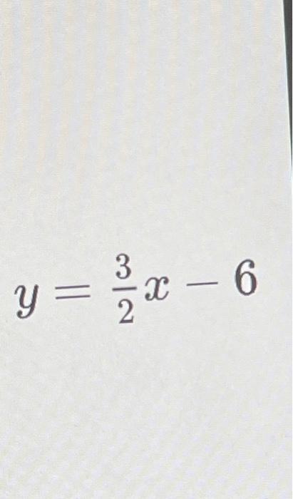Solved - y = 3 x – 6 X = | Chegg.com