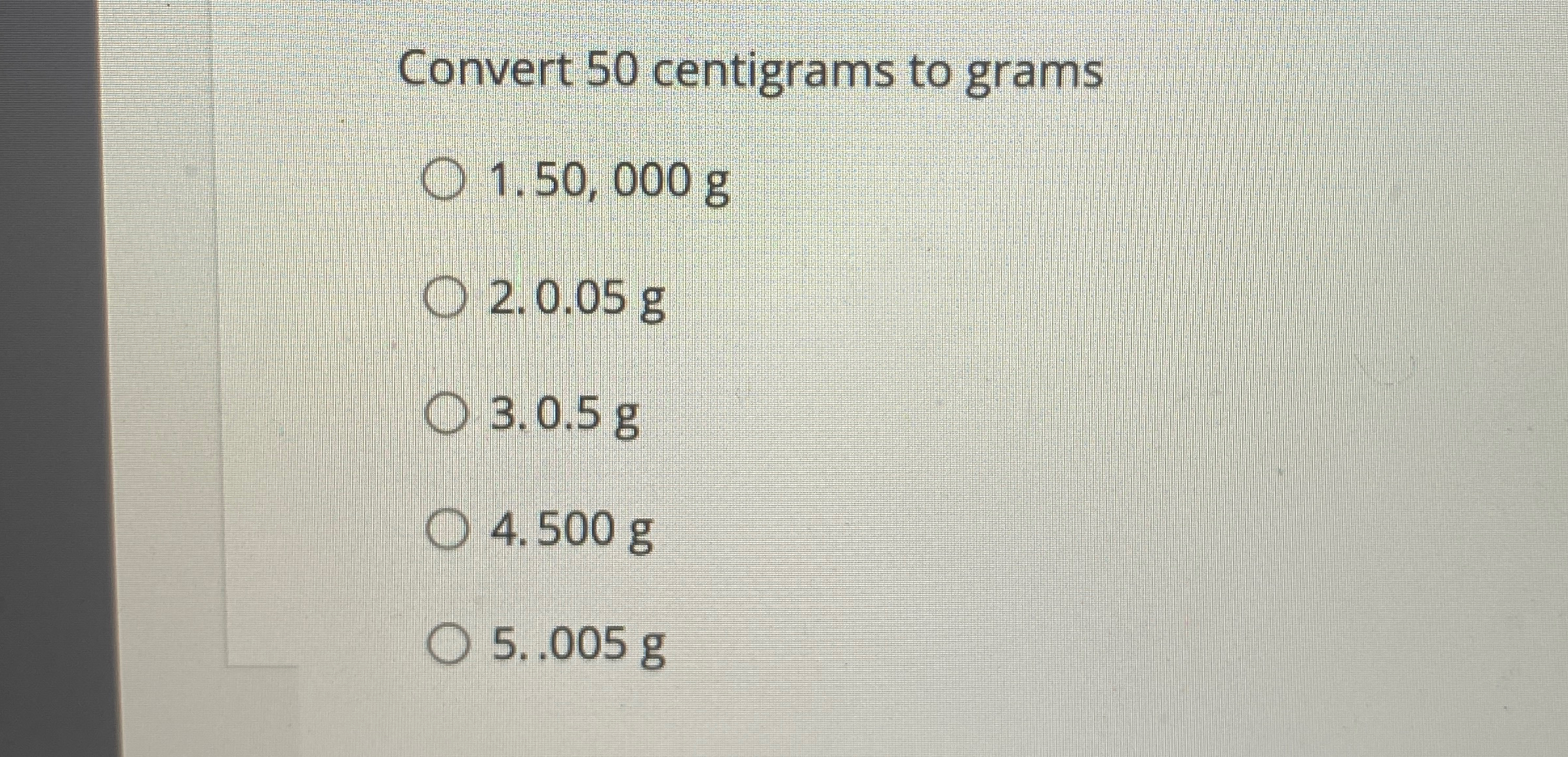 Solved Convert 50 ﻿centigrams to | Chegg.com