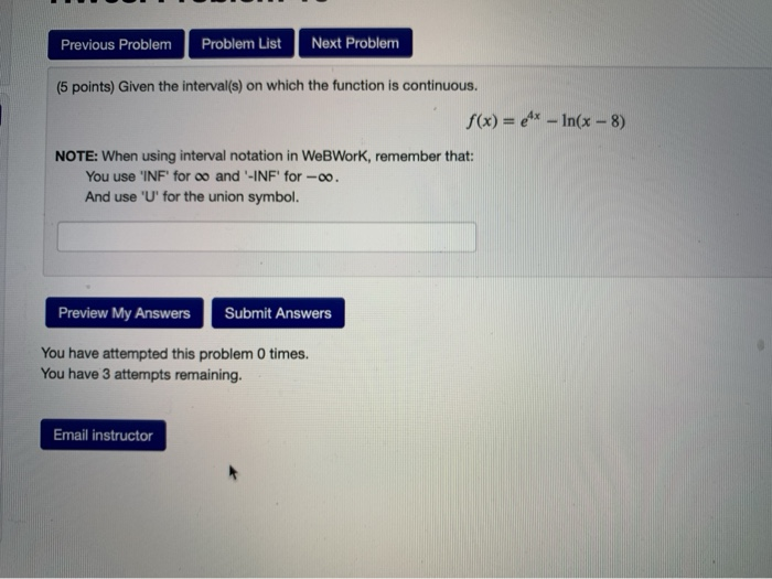 Solved Problem List Previous Problem Next Problem 5 Points 3531