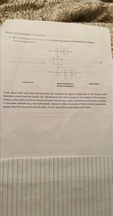 Solved Post-Lab Questions (20 points) sinticeen | Chegg.com