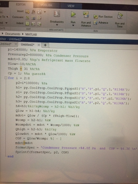 Time BREAKPONTS RUN EDITOR PUBLISH VIEW Insert B fx | Chegg.com