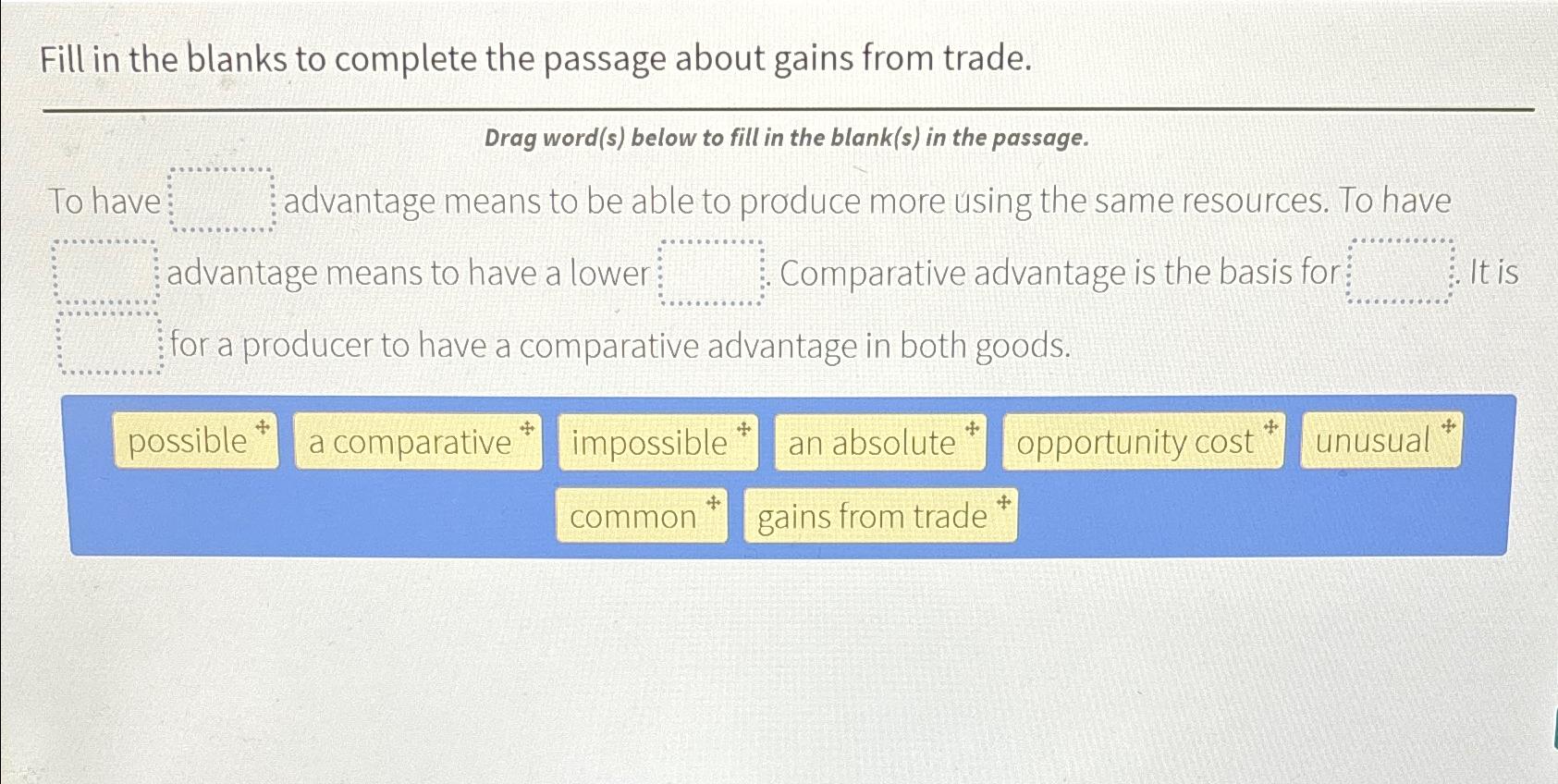 Solved Fill in the blanks to complete the passage about | Chegg.com