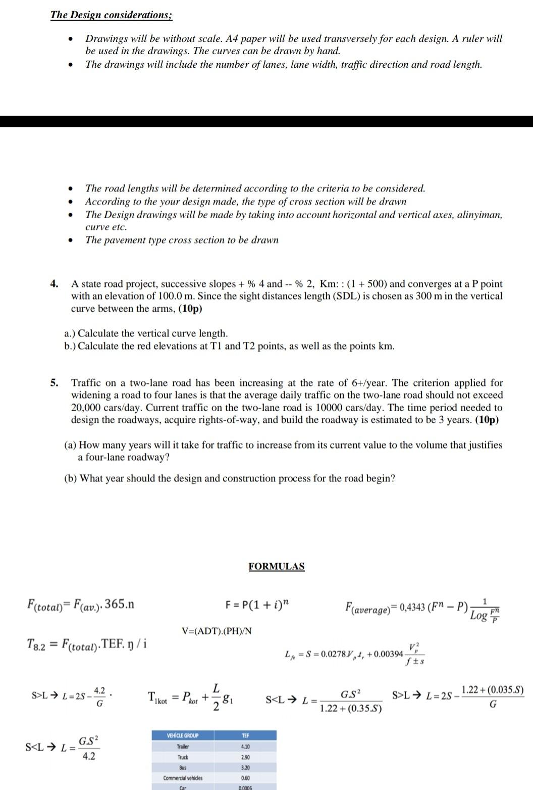 1. Explain the highway planning, Design and | Chegg.com
