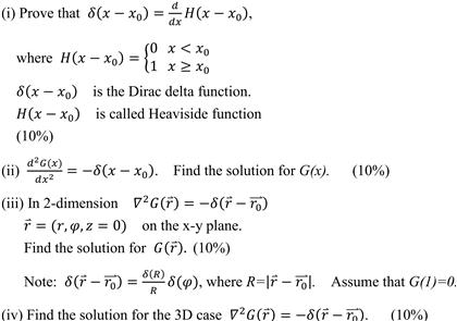 Prove that delta(x - x0) = dH(x - x0)/dx, where H(x - | Chegg.com