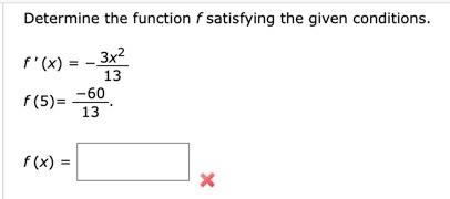 Solved Determine the function f satisfying the given | Chegg.com