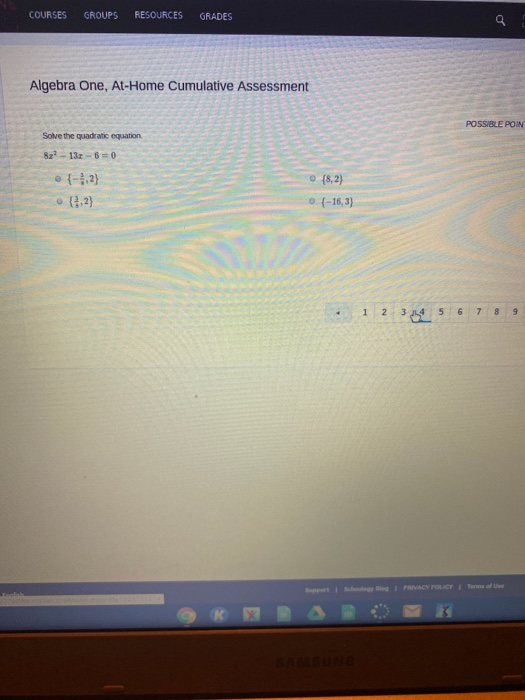 Solved COURSES GROUPS RESOURCES GRADES Algebra One, At-Home | Chegg.com