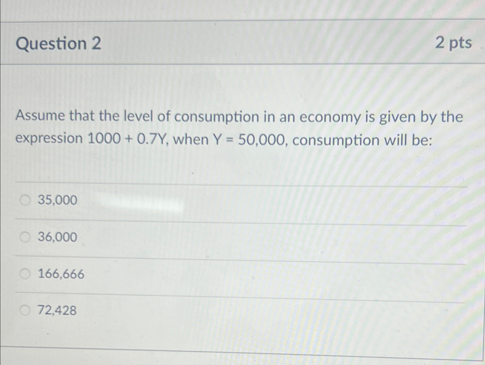 Solved Question 22ptsAssume that the level of consumption in | Chegg.com