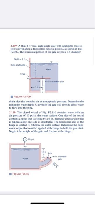 Solved 2.109 A thin 4-ft-wide, right-angle gate with | Chegg.com