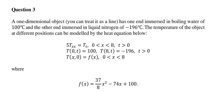 Solved A one-dimensional object (you can treat it as a line) | Chegg.com