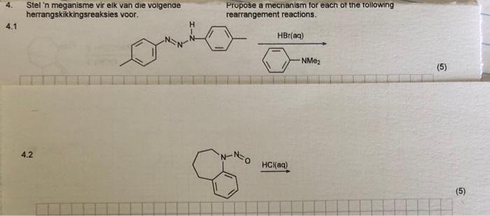 Solved 4. Stel 'n meganisme vir elk van die volgende | Chegg.com