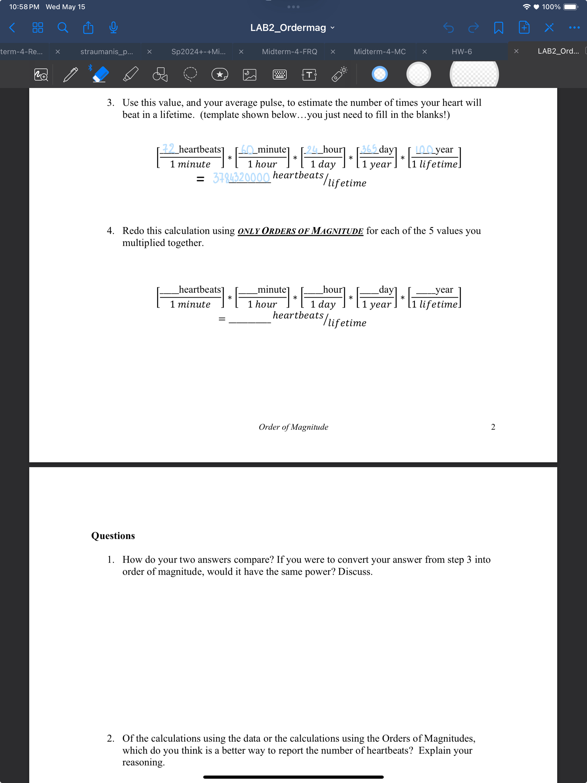 Solved Answer 4 ﻿questions below:1. ﻿Redo this calculation | Chegg.com