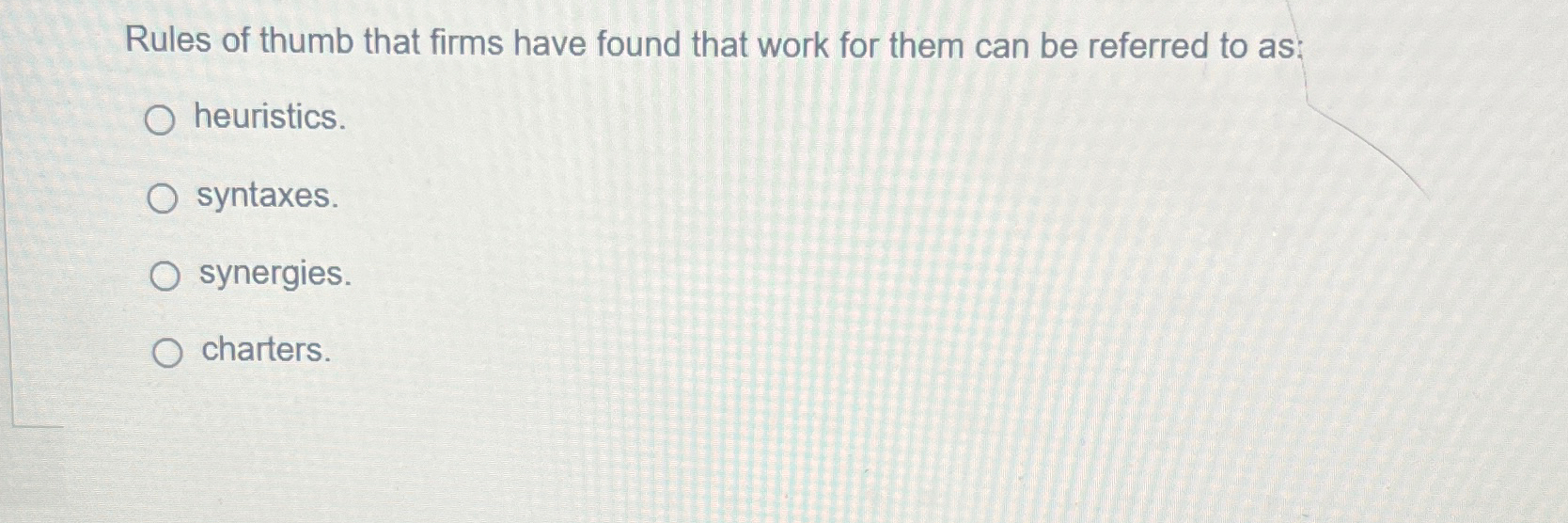 Solved Rules of thumb that firms have found that work for | Chegg.com