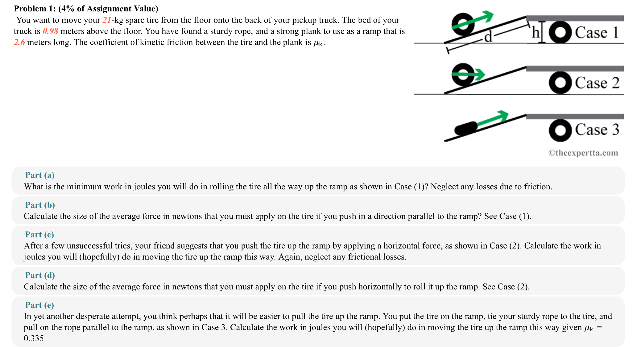 Solved Problem 1: (4% ﻿of Assignment Value)You want to move | Chegg.com