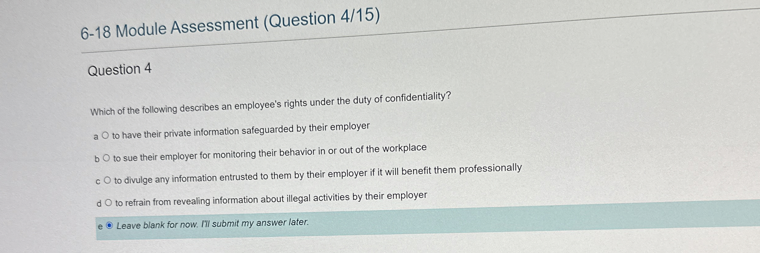 Solved 6-18 ﻿Module Assessment (Question 4/15)Question | Chegg.com