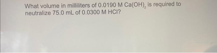 Solved A 25.0 mL solution of HCl is neutralized with 23.6 mL | Chegg.com
