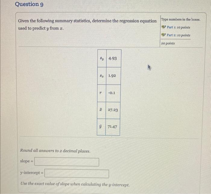 Solved Consider the following: Type numbers in the boxes. | Chegg.com