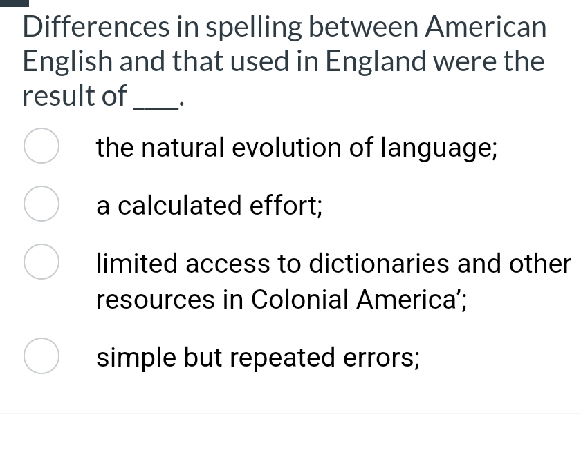 Solved Differences in spelling between American English and | Chegg.com