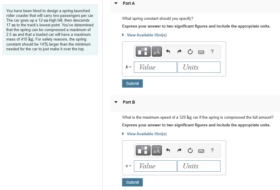 Solved You have been hired to design a spring-launched | Chegg.com
