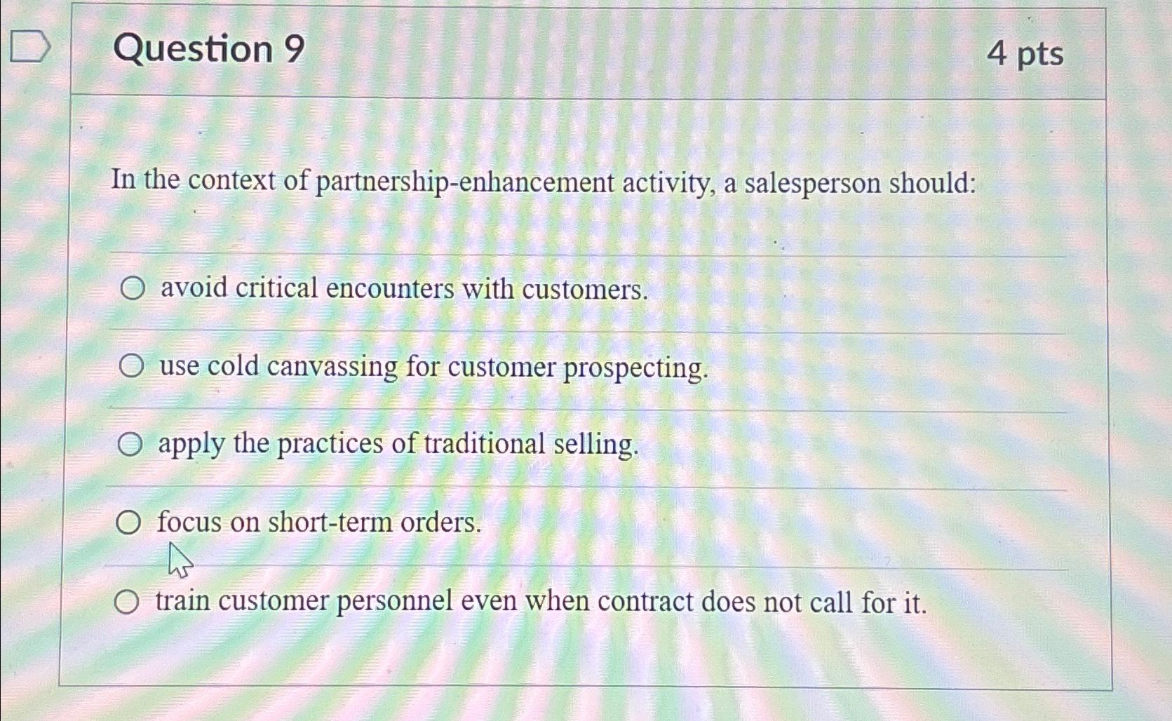 Solved Question 94 ﻿ptsIn the context of | Chegg.com