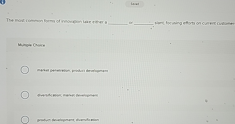 Solved The most common forms of innovation take either a q, | Chegg.com