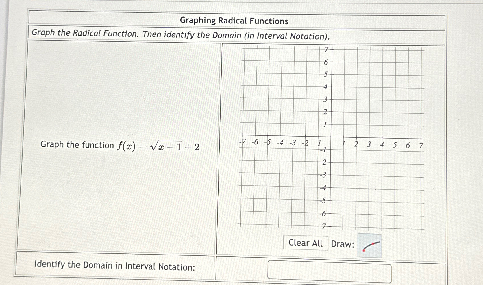 Solved Graphing Radical FunctionsGraph the Radical Function. | Chegg.com