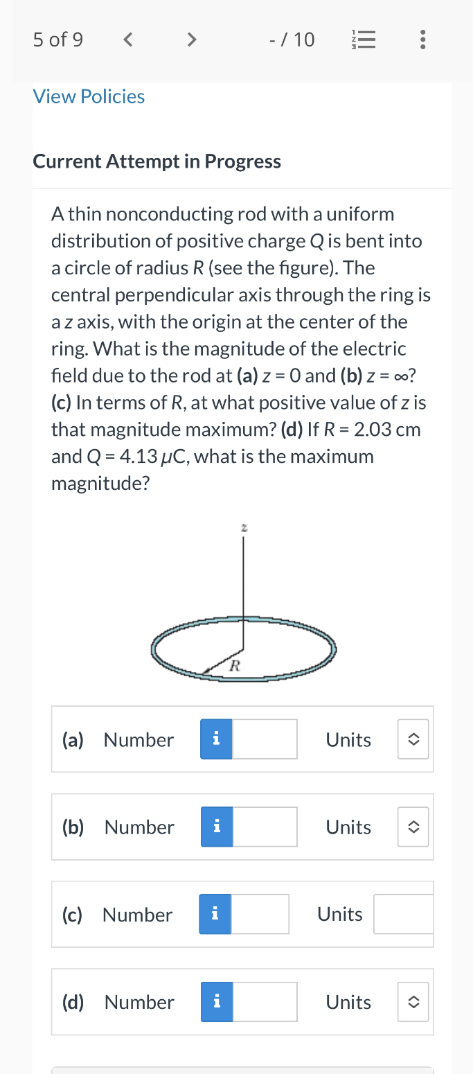 Solved 5 ﻿of 9/ 10View PoliciesCurrent Attempt in ProgressA | Chegg.com