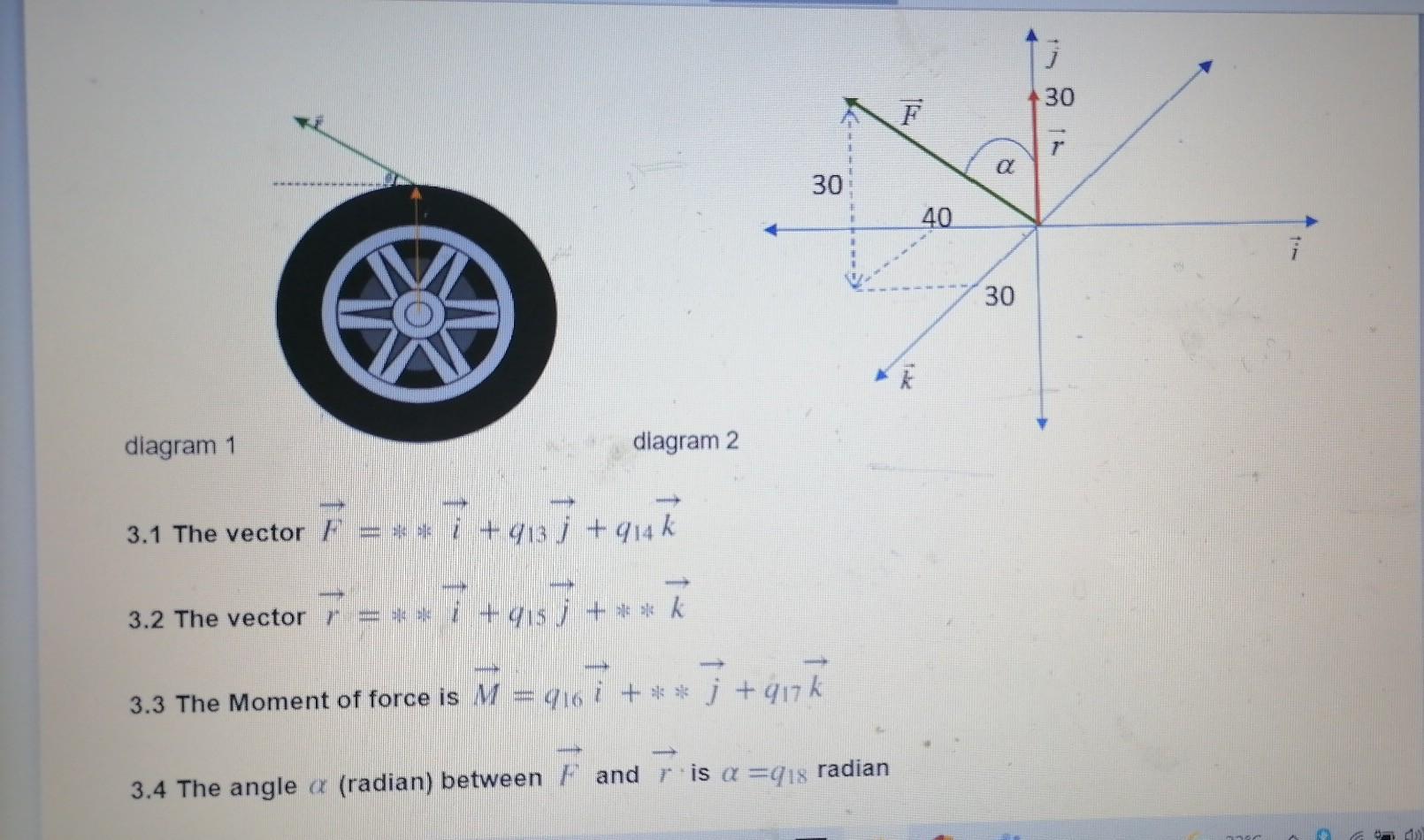 Solved 3. A force F is applied to the wheel as shown in the | Chegg.com
