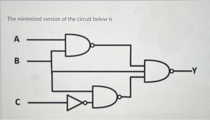 Solved The minimized version of the circuit below is | Chegg.com