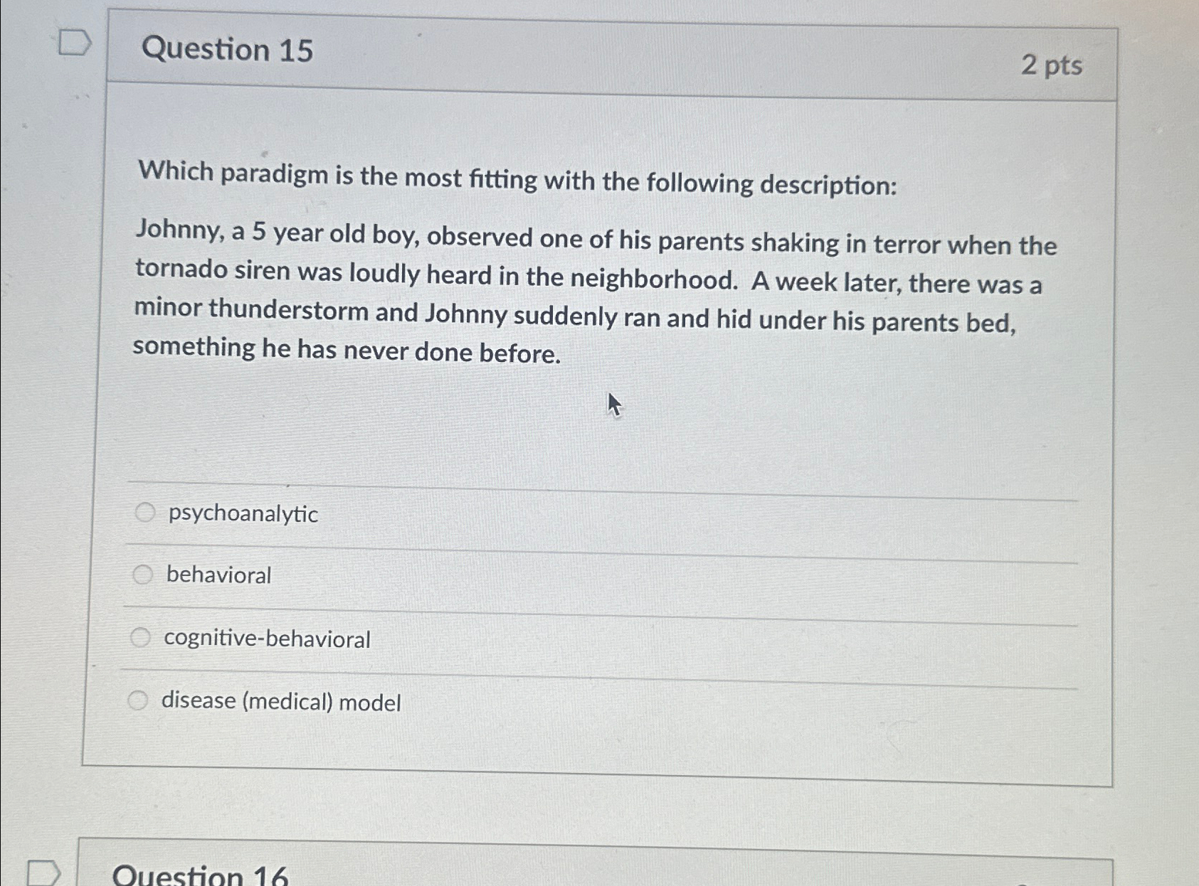Solved Question 152 ﻿ptsWhich paradigm is the most fitting | Chegg.com