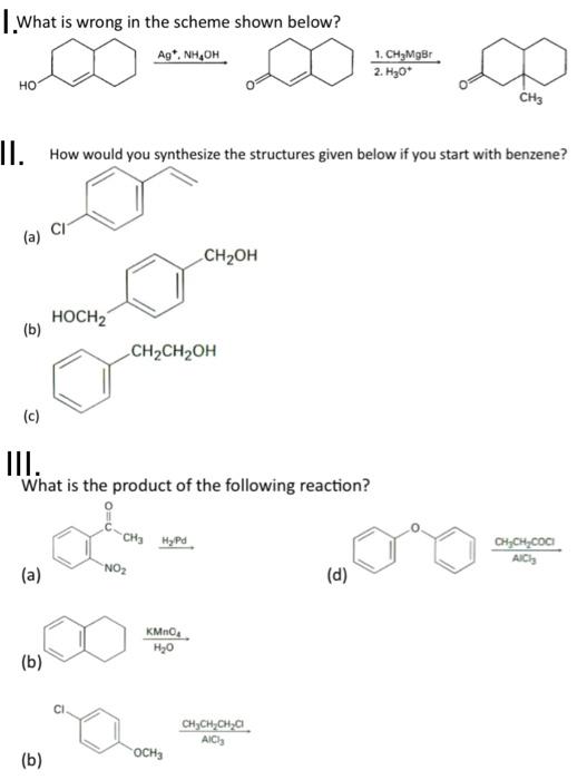 Solved What is wrong in the scheme shown below? Ag+,NH4OH | Chegg.com