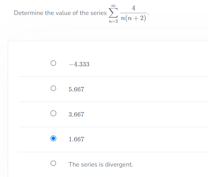 Solved Determine the value of the series | Chegg.com
