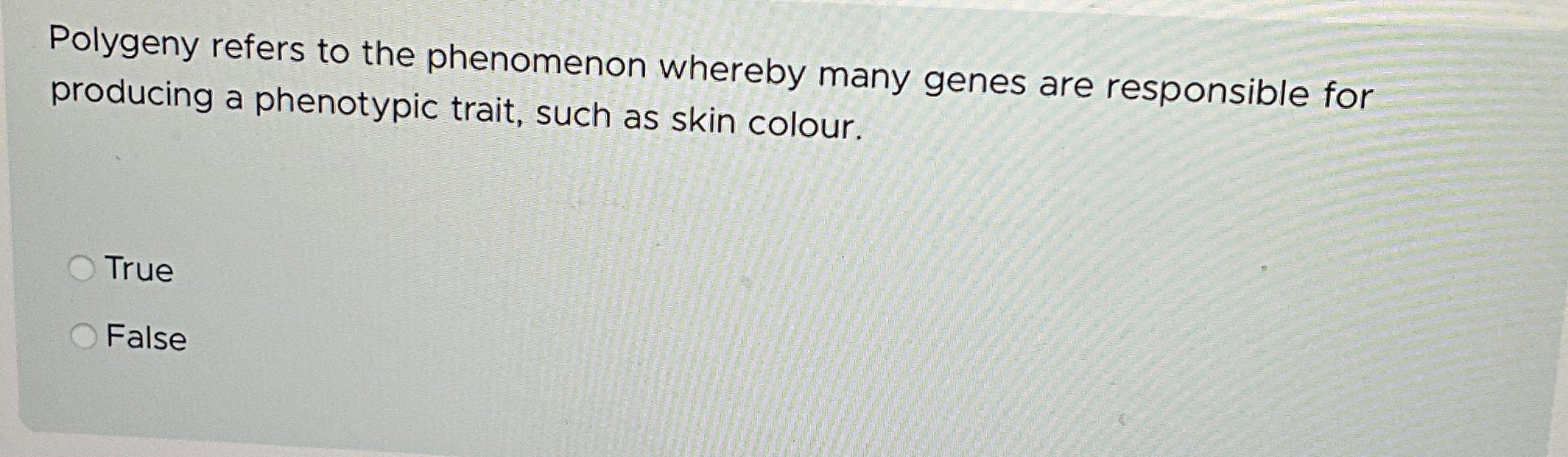 Solved Polygeny refers to the phenomenon whereby many genes | Chegg.com