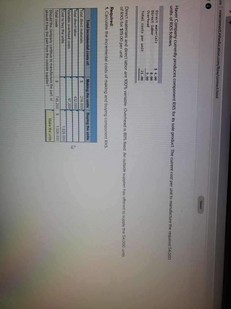 Solved are newconnect.mheducation.com/flow/connect.html | Chegg.com