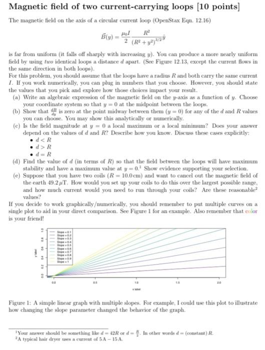 Solved Magnetic field of two current-carrying loops (10 | Chegg.com