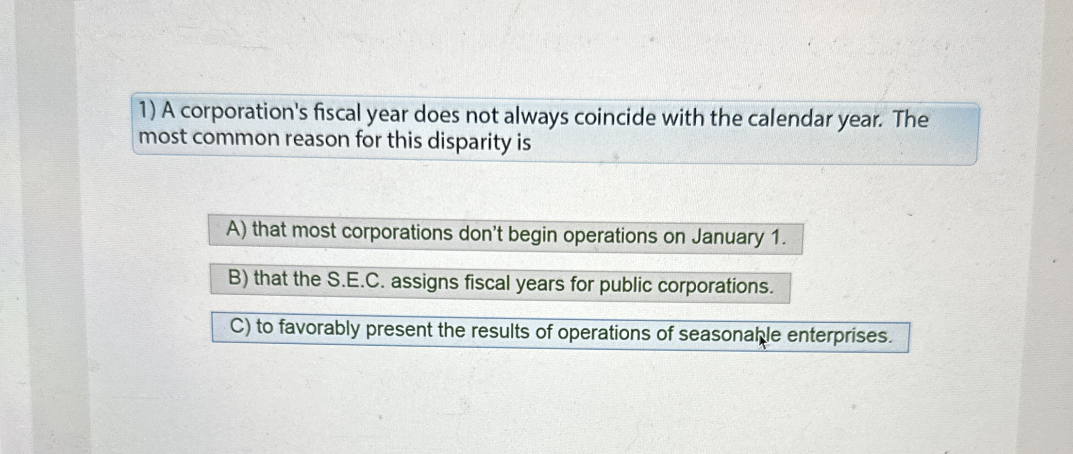 Solved A corporation's fiscal year does not always coincide | Chegg.com