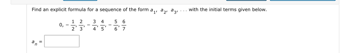 Solved Find an explicit formula for a sequence of the form | Chegg.com