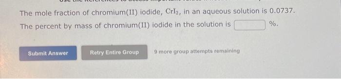 Solved An aqueous solution of chromium(II) acetate has a | Chegg.com