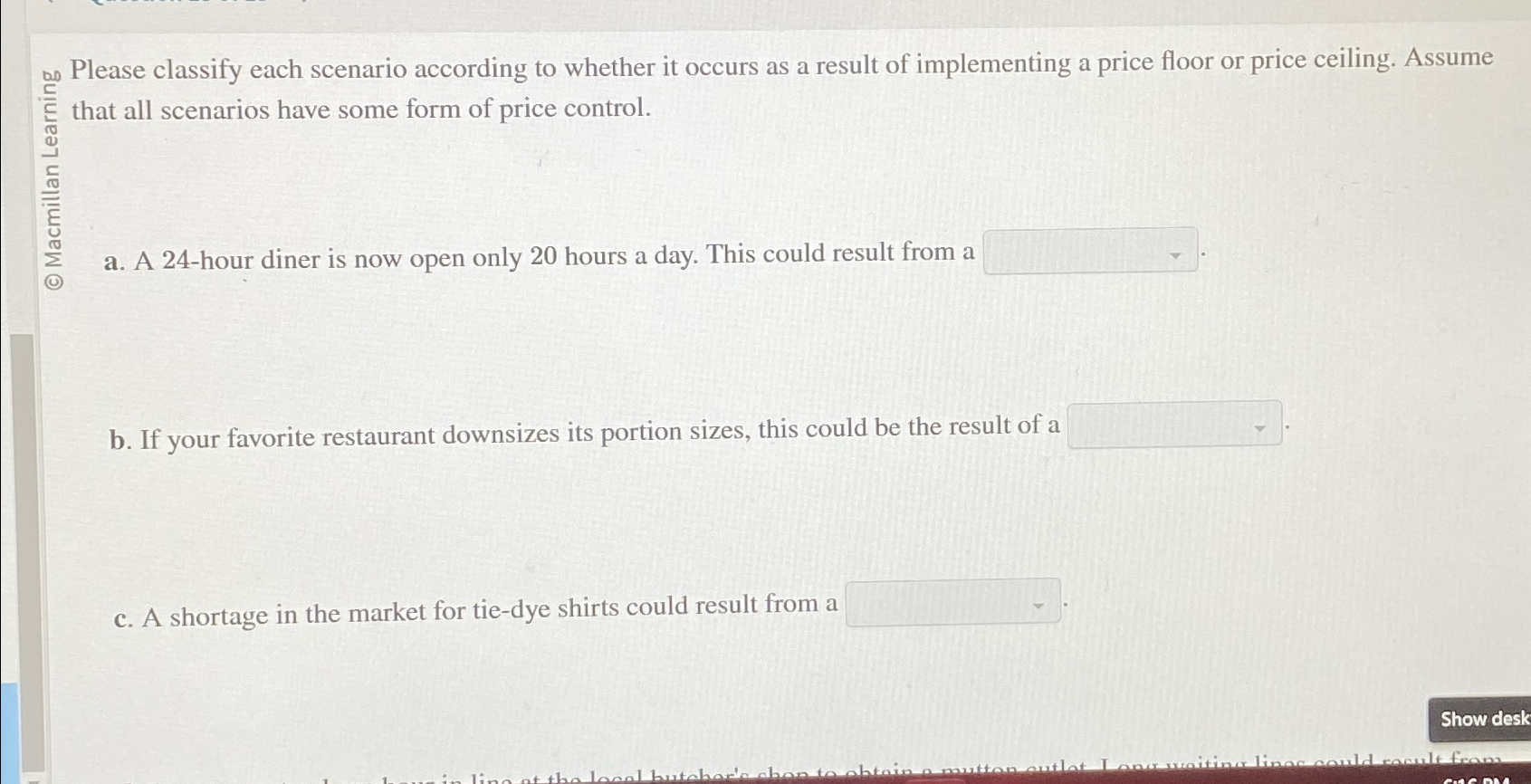 Solved Please classify each scenario according to whether it | Chegg.com