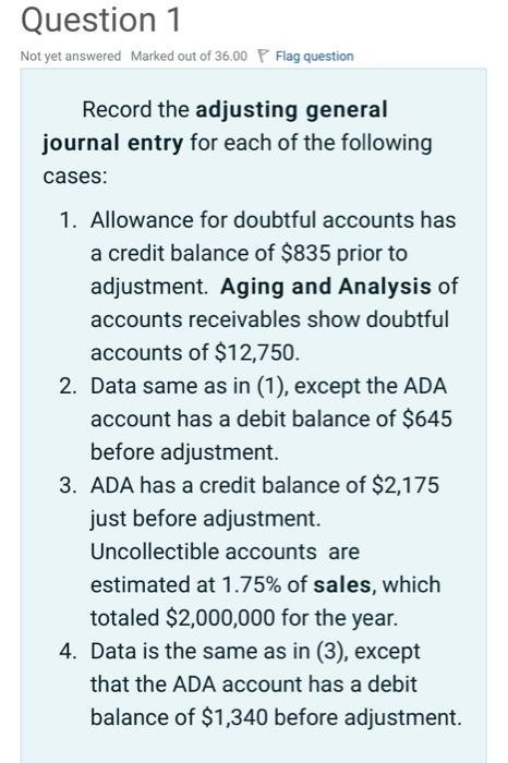 Solved Record the adjusting general journal entry for each | Chegg.com
