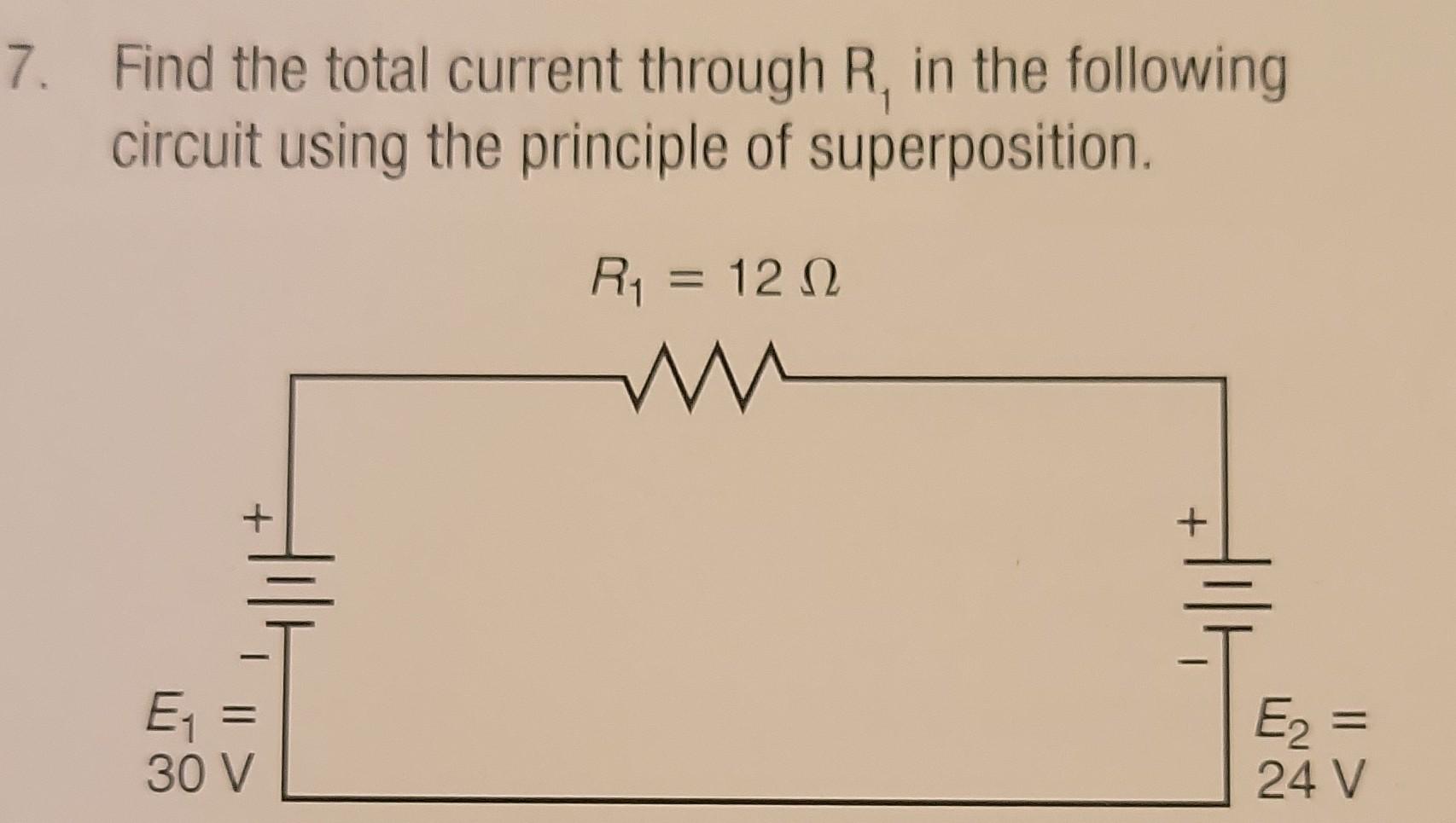Solved find the total current through R1 in the fillowing | Chegg.com