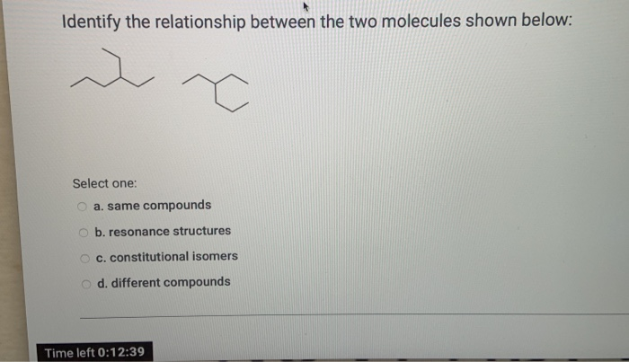 Solved Identify the relationship between the two molecules | Chegg.com