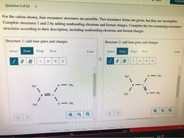 Solved Question 3 of 13 > For the cation shown, four | Chegg.com