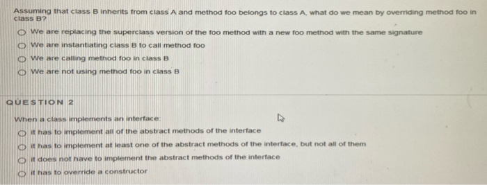 Solved Assuming that class B inherits from class A and | Chegg.com