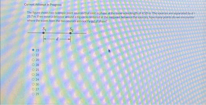 Solved The figure shows two isotropic point sources that | Chegg.com