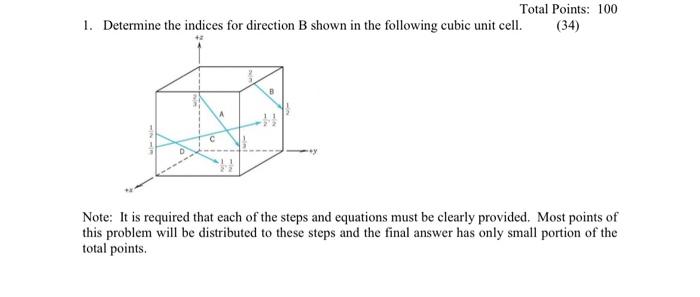 Solved Total Points 100 1 Determine The Indices For