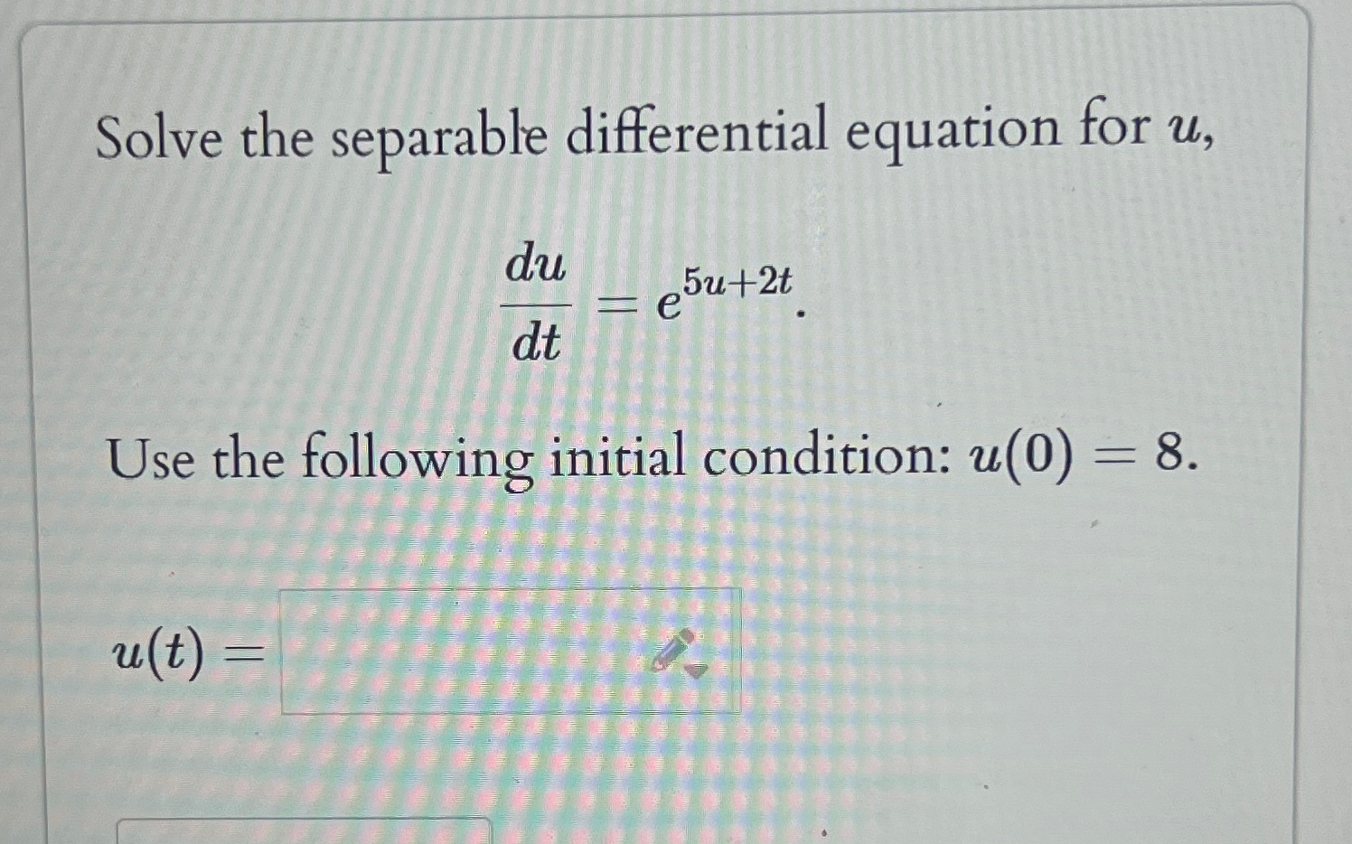 Solved Solve The Separable Differential Equation For