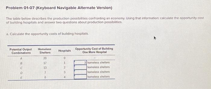 Solved Problem 01-07 (Keyboard Navigable Alternate Version) | Chegg.com