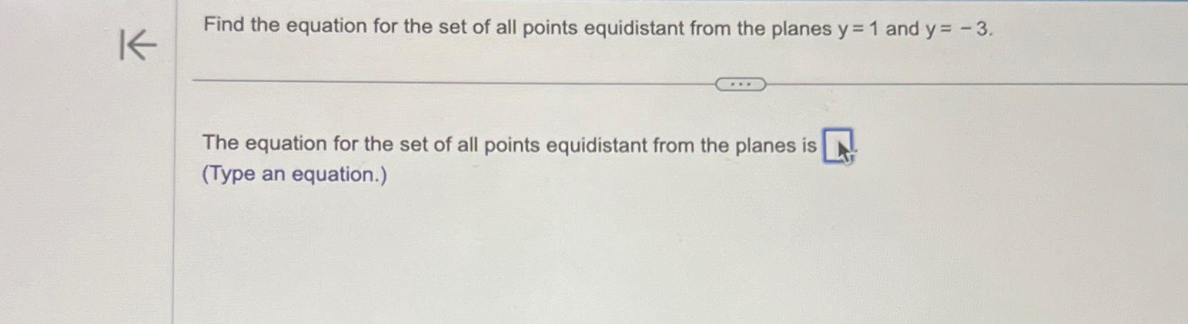 Solved Find the equation for the set of all points | Chegg.com