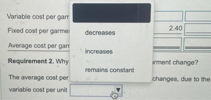 Solved unit decreases as volume while the of 6,000 | Chegg.com